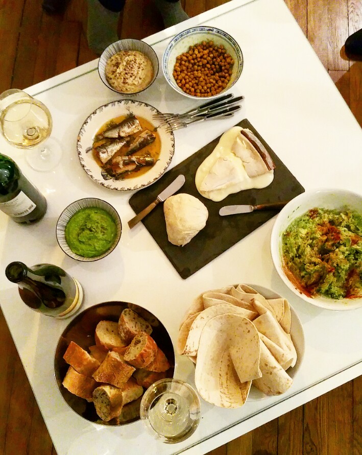 Houmous en deux façons, Épinards-Feta et Fenouil-Amandes - Gratinez